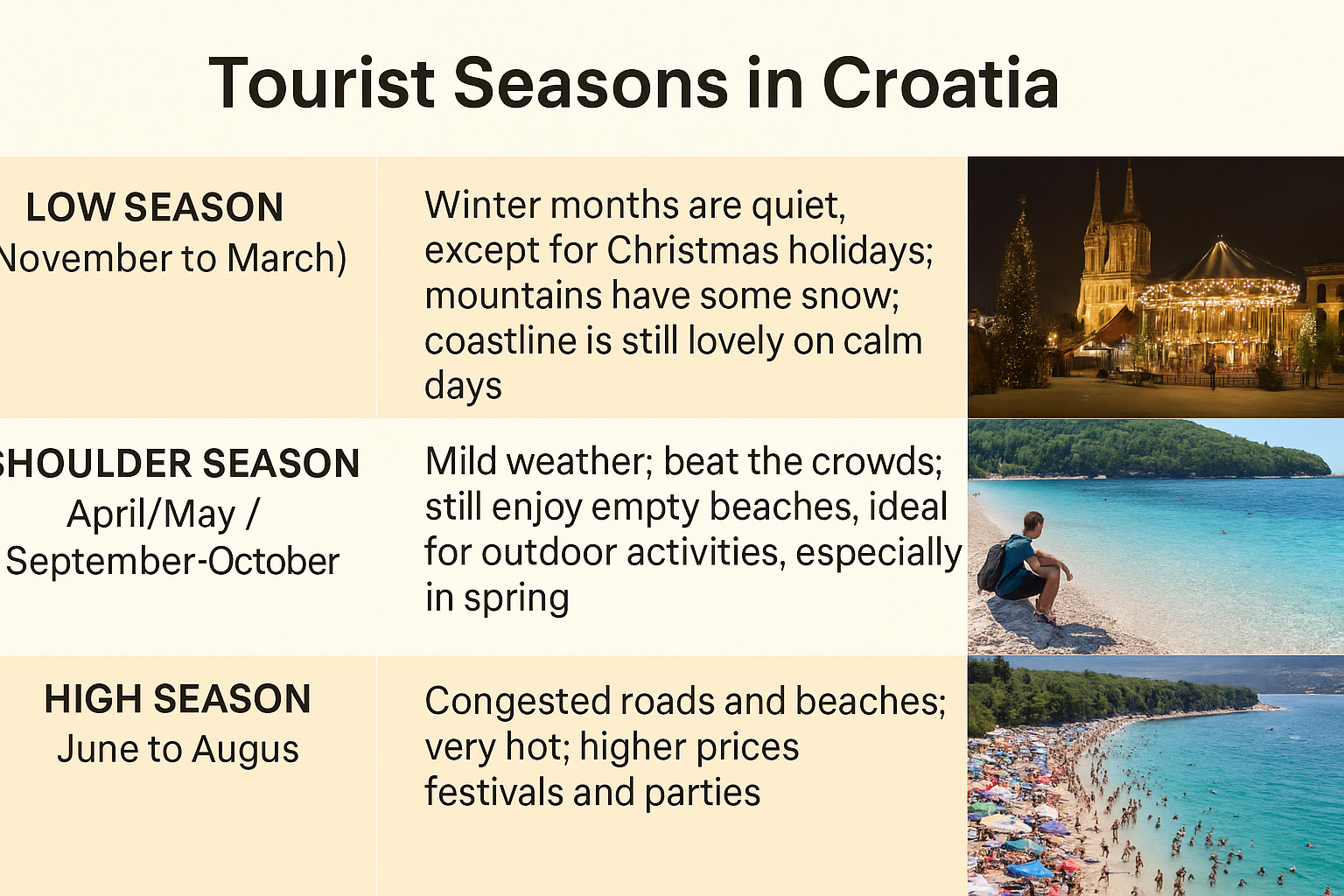 Best Time to Visit Croatia: Seasons, Weather & Travel Tips - Explore ...